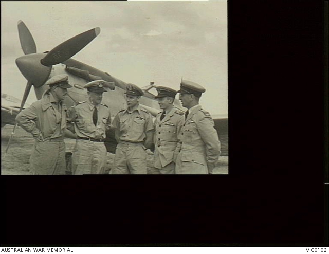 Point Cook, Vic. C. 1945-02-06. RAAF pilots on the airfield at RAAF ...
