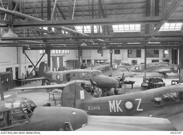 Laverton, Vic. 1945-04-06. General view inside the hangar occupied by ...