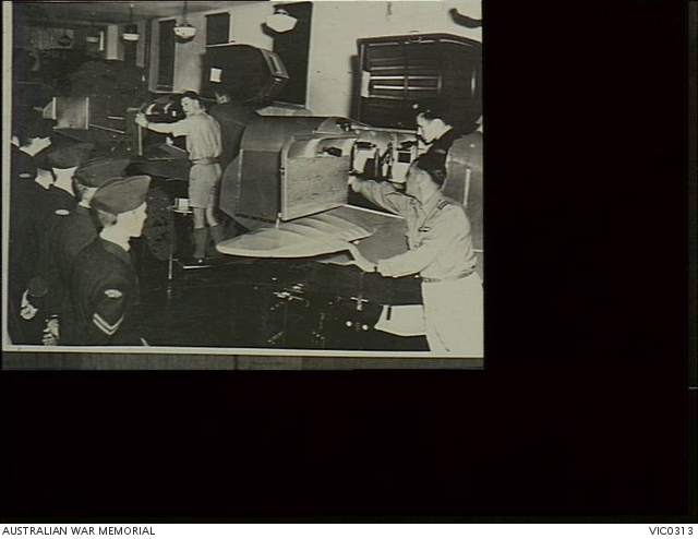 Point Cook, Vic. C. 1944. Group of Air Training Corps (ATC) cadets ...