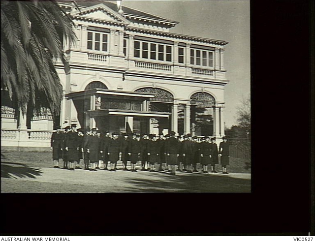 Melbourne, Vic. C. 1942. A flight of WAAAF airwomen on parade in the ...