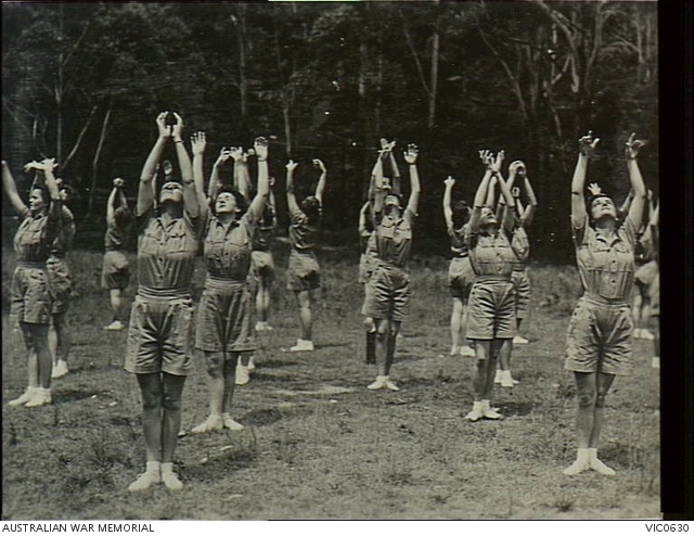 A group of WAAAF drill instructors at No. 5 WAAAF Depot RAAF, Bradfield ...