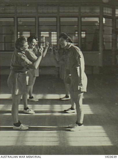 Melbourne, Vic. 1943-05-14. A group of WAAAF airwomen folk dancing ...