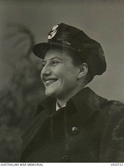 Melbourne, Vic. C. 1943. Portrait of Section Officer "Trix" Thompson ...