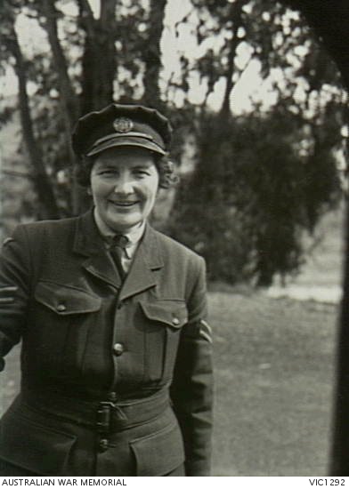 Yarra Valley, Vic. C. 1943-09. WAAAF corporal who had assisted in the ...