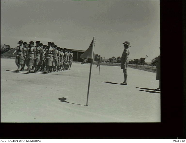 Somers Vic. 1943-02-09. A flight of WAAAF airwomen march past the ...