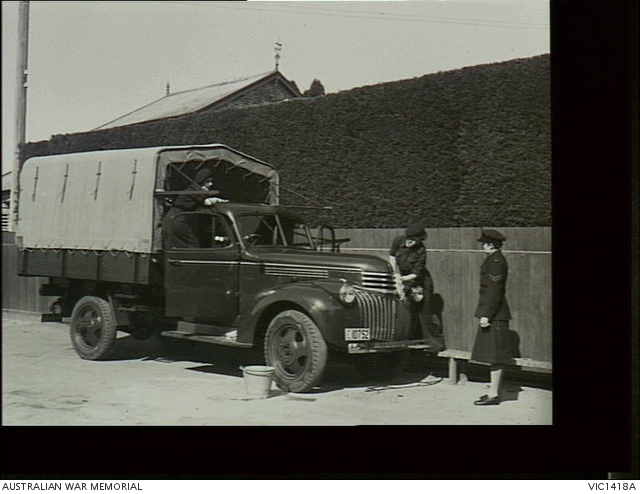 Melbourne, Vic. C. 1941-09. Corporal (Cpl) Molly Jones (right), the ...