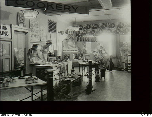 Melbourne, Vic. C. 1943. A WAAAF cook and a cook's assistant preparing ...