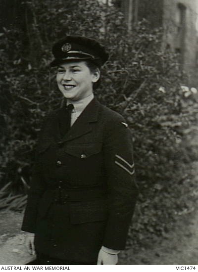 1943-08-20. Portrait of WAAAF Corporal B. F. Edmonston who, on 1941-03 ...