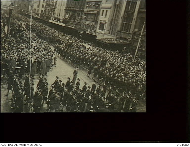 Melbourne, Vic. 1945-08-24. The WAAAF contingent which formed part of a ...