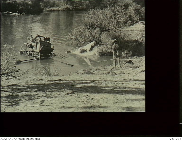 Roper River, NT. C. 1945-08-24. Scene from the shooting of the Ealing ...