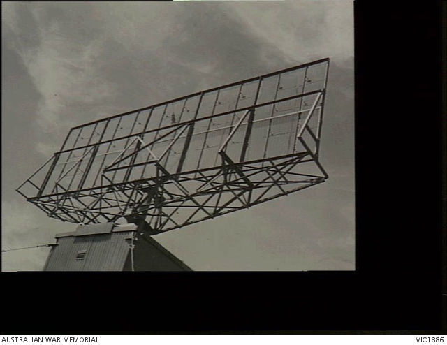 Laverton, Vic. C. 1944. Rear view of a ground radar installation at ...