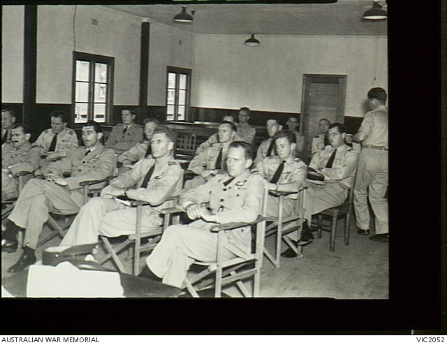 Point Cook, NSW. 1947-03-07. In the Conference Room at RAAF Station ...