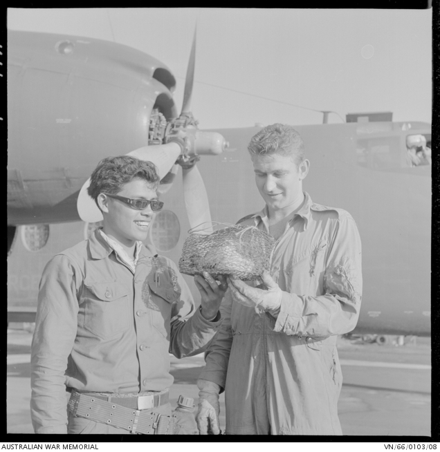 RAAF Caribou assistant Crew chief 110194 Leading Aircraftman (LAC) Gordon Phillip Nicholls, of ...