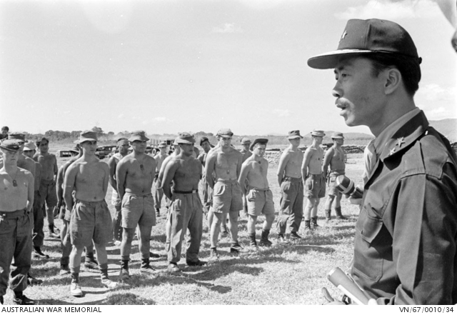 New Zealand (NZ) gunners supporting the Australian Task Force, staged a ...