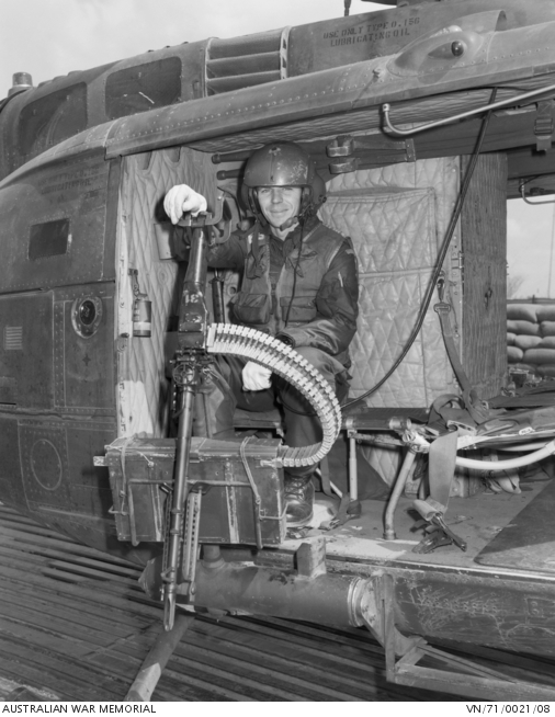 Manning his M60 waist gun, 111637 Leading Aircraftman (LAC) Paul ...