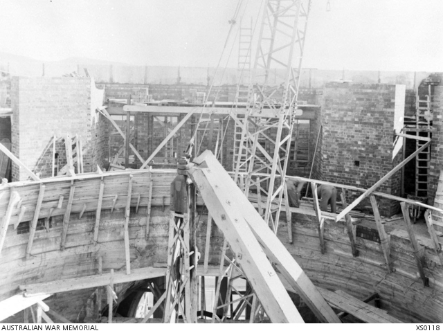Canberra, ACT. 1940-08-01. An interior view of the dome during ...