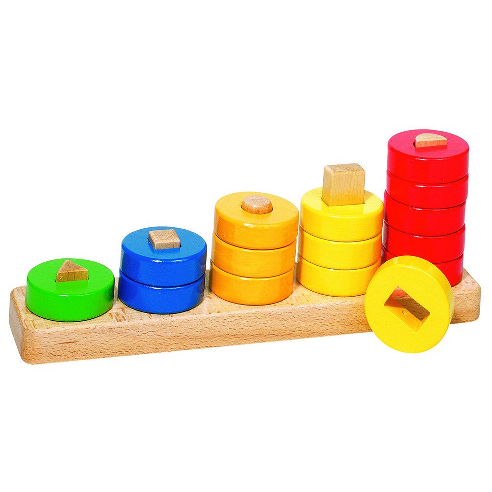 Goki 58968 Learn to Count with Wooden Rings, Mixed – TopToy