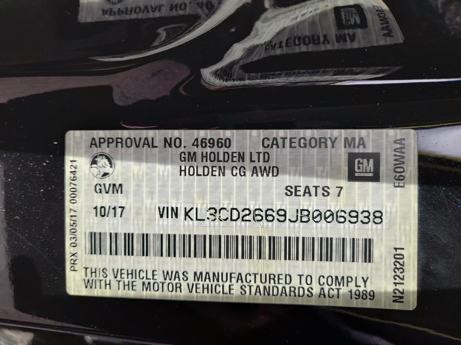 Differential Centre Captiva Holden 2017