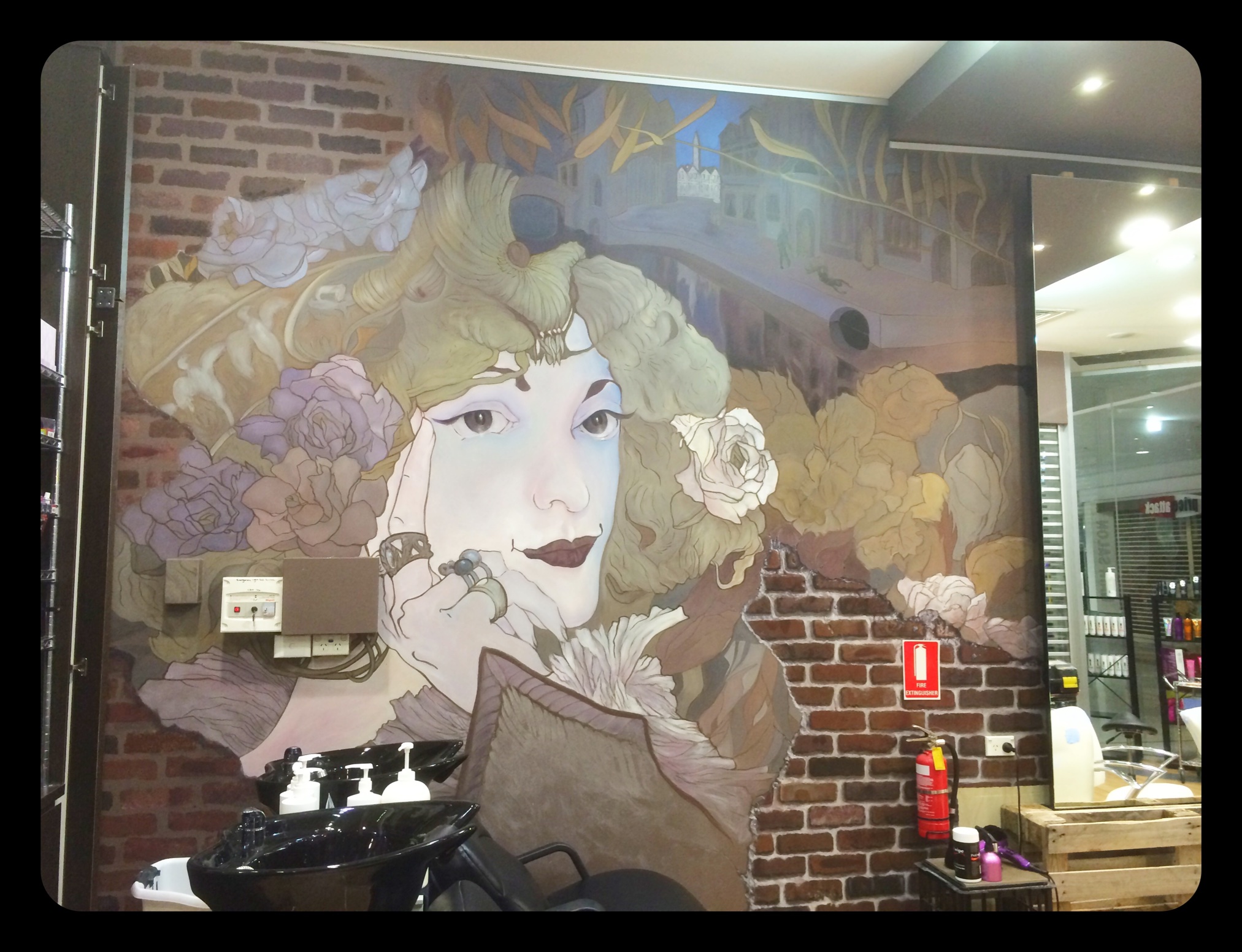 Hair Salon Mural by Simon Sawell in Coombs