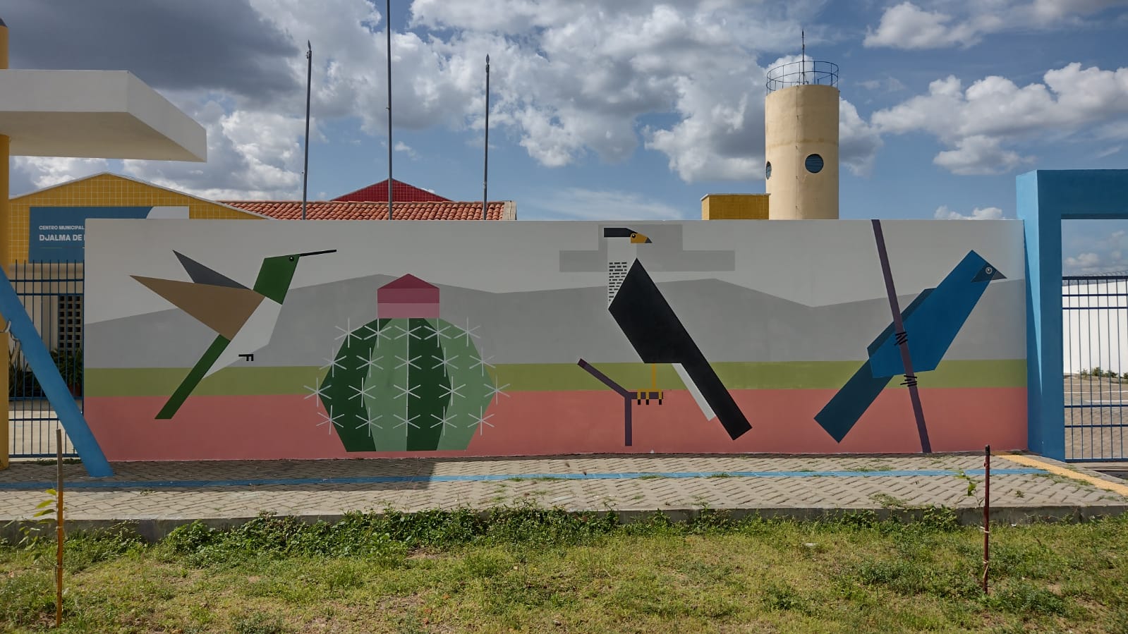 semi-arid flora and fauna of Northeast Brazil mural by Michael Phillips ...