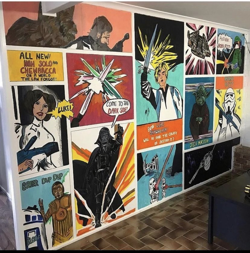 Star Wars wall mural by Michelle @twoboysandaburl in Brisbane