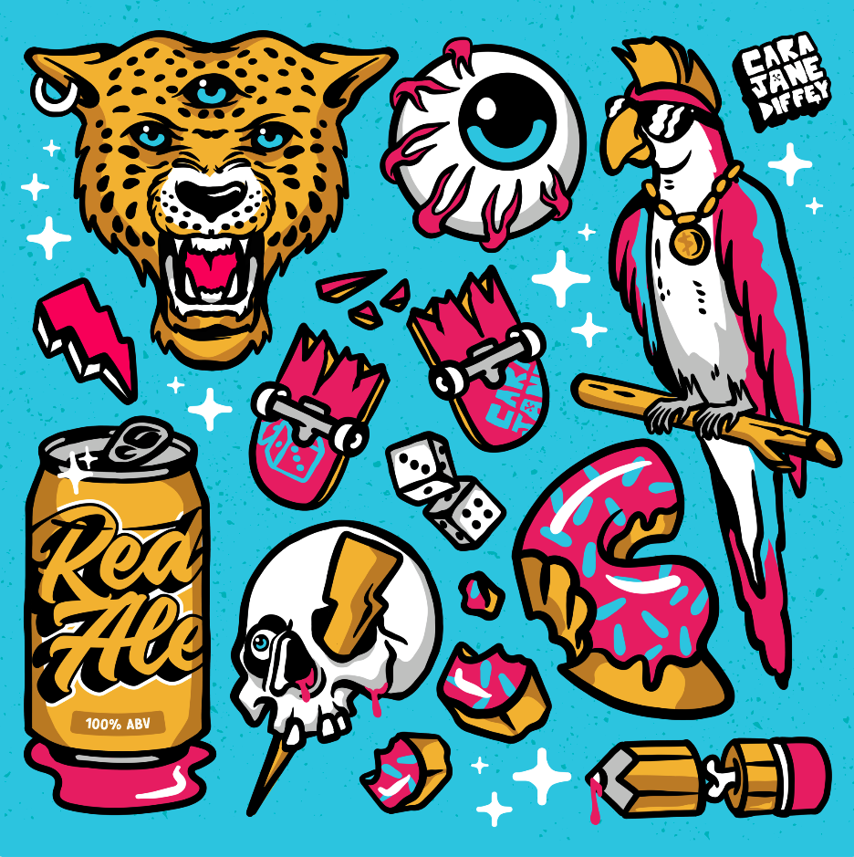 Sticker Sheet - Flash Style by Cara Jane Diffey in Sydney