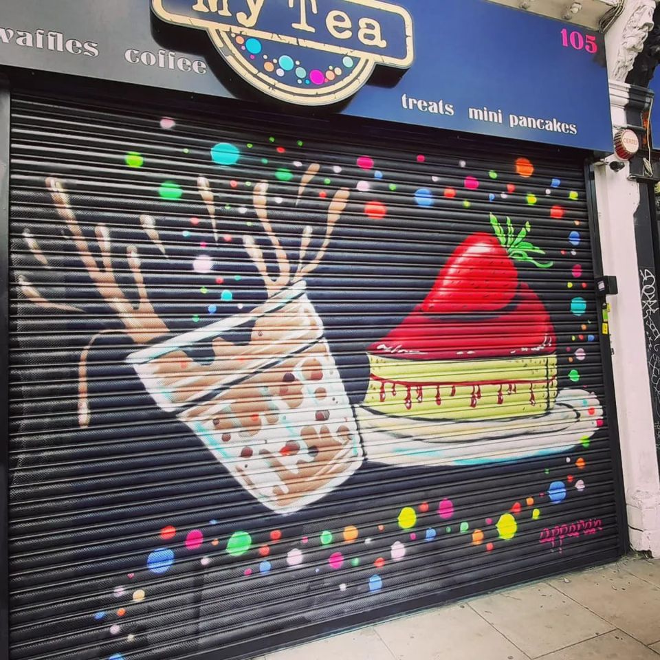 My Tea shutter by Apparan in London