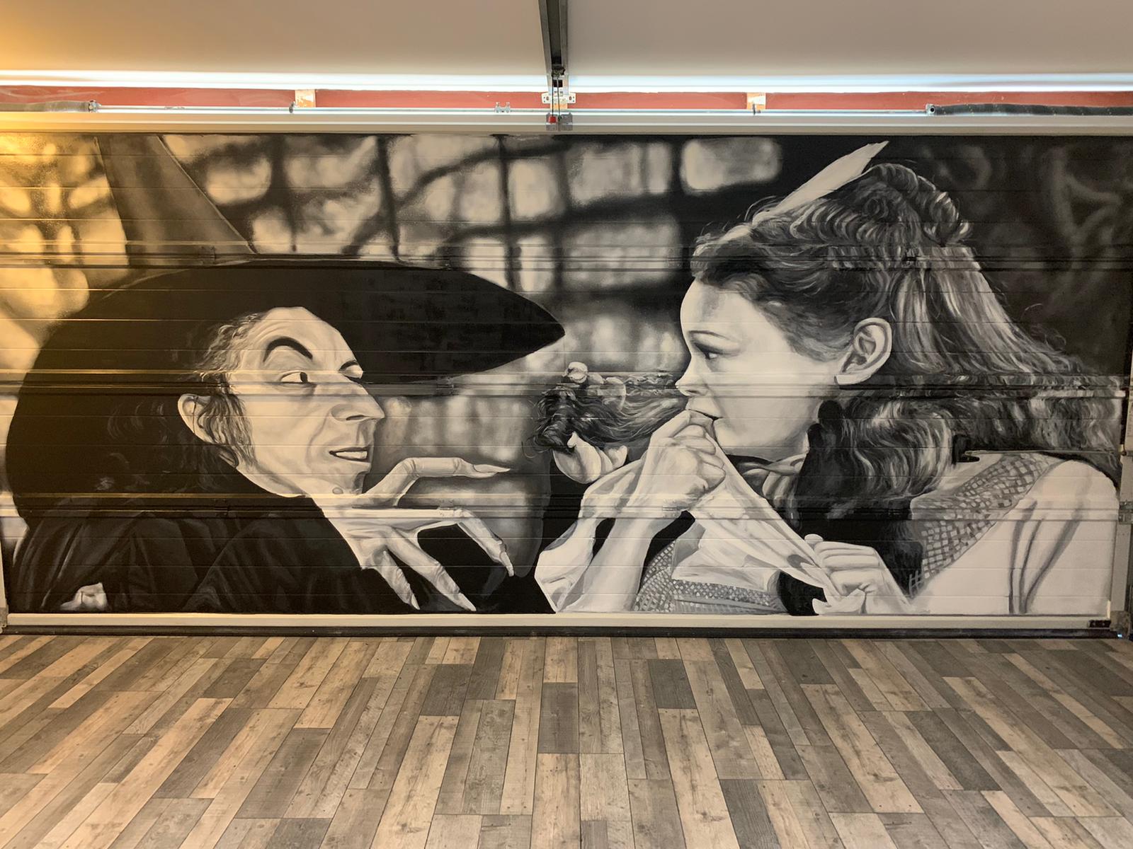 The Wizard of Oz mural by Val in London