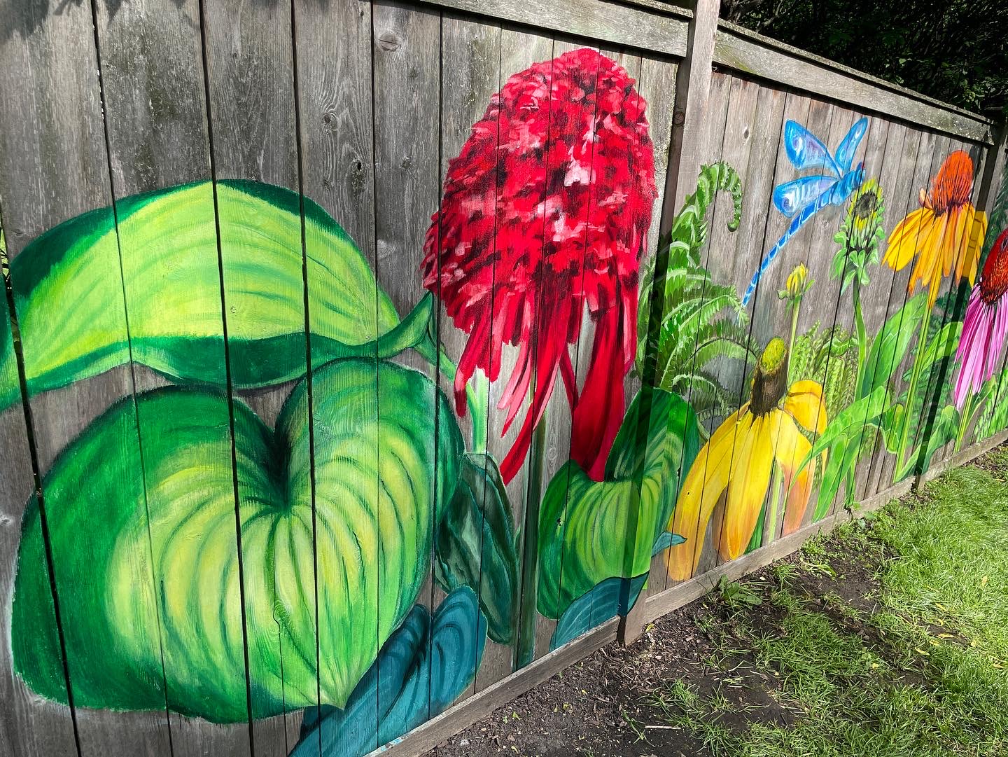 Fence Mural Art Wrapped Up This Fence Mural Last Week. @bybrunapetalla