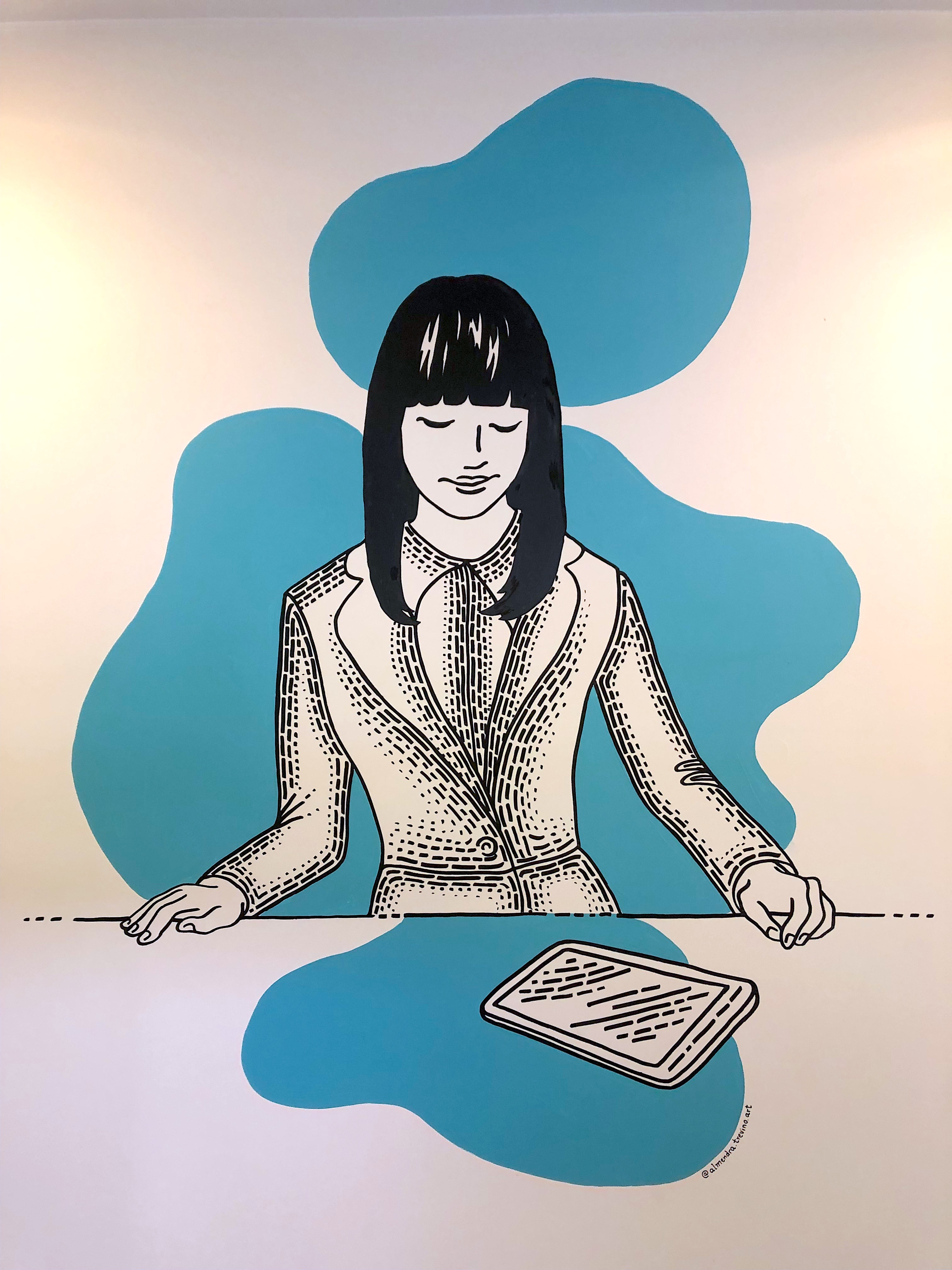 Marie Kondo Cartoonesque MURAL by Almendra Trevino in Adelaide