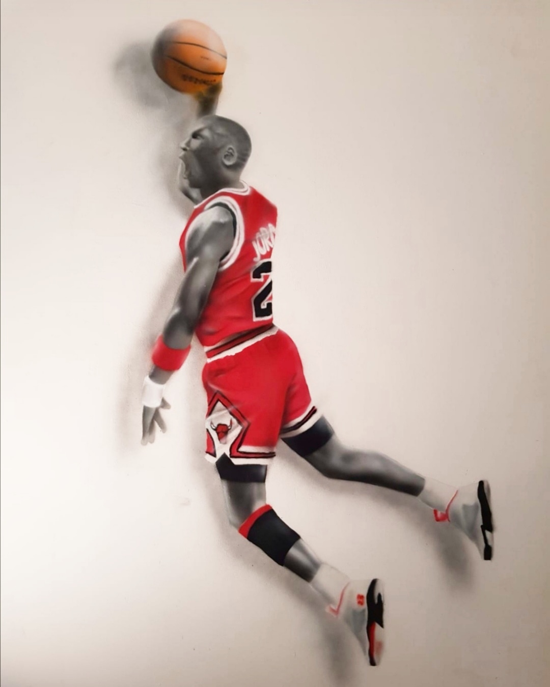 Graffiti Michael Jordan by Rash in Leeds