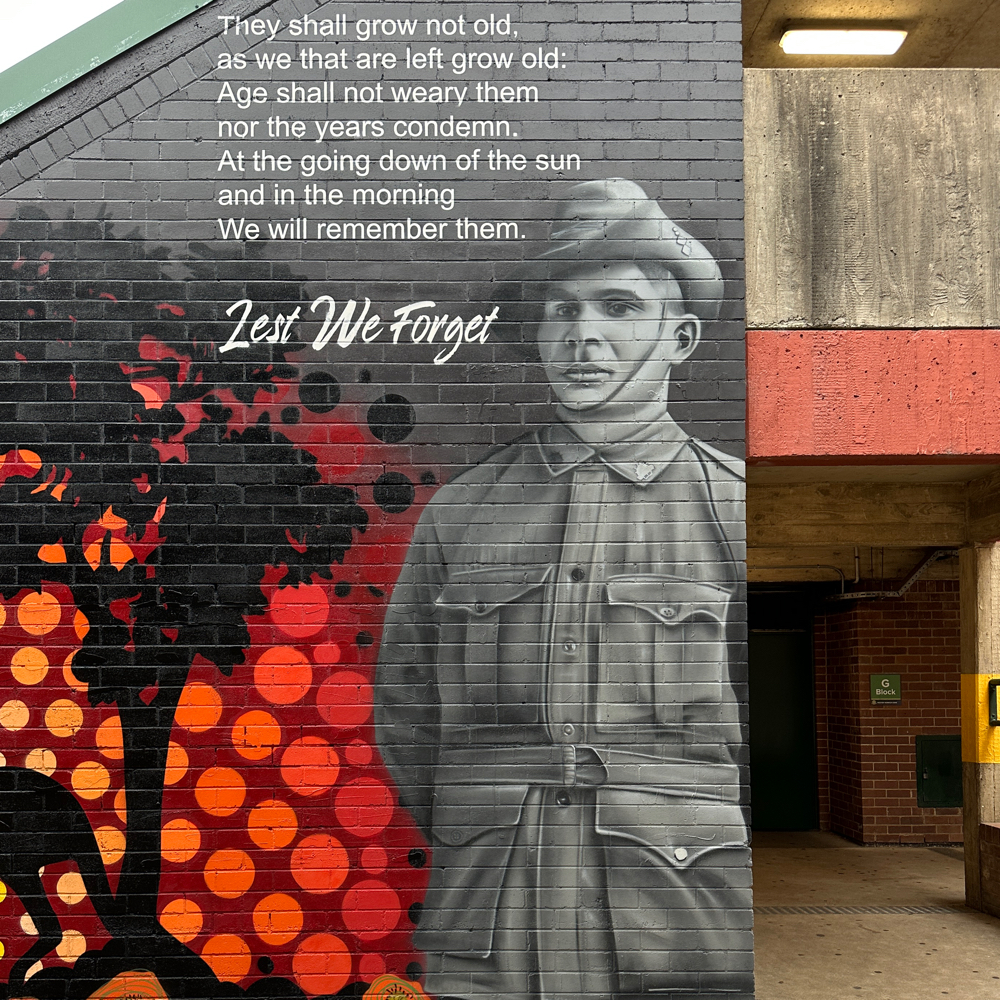 War memorial by mr mural in Sydney