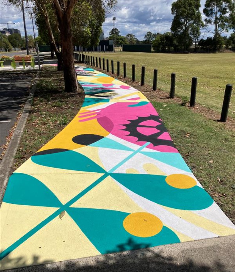 Footpath Wyatt Park Lidcombe by Geebs Art in Sydney