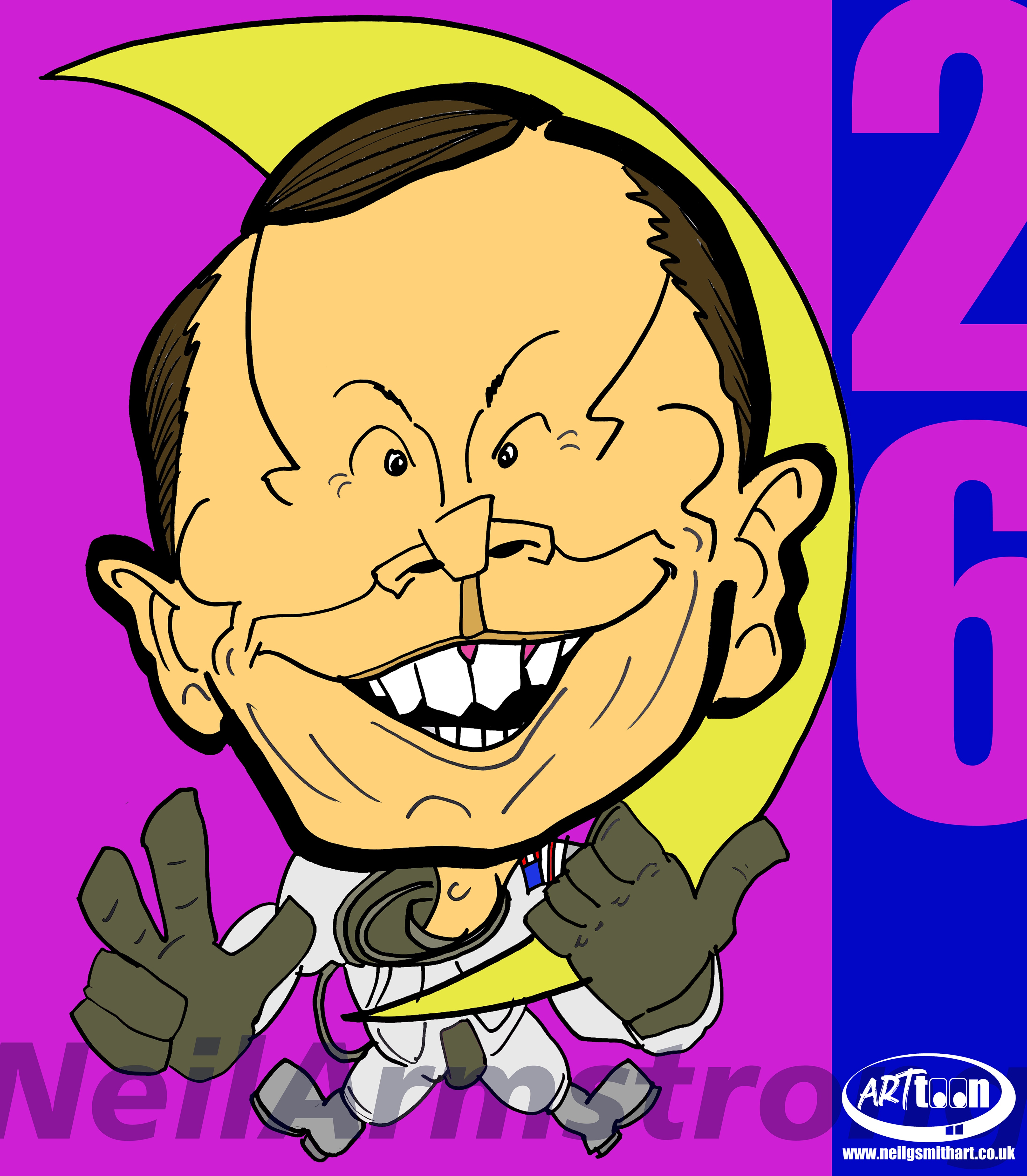 Neil Armstrong by Arttoon in Glasgow