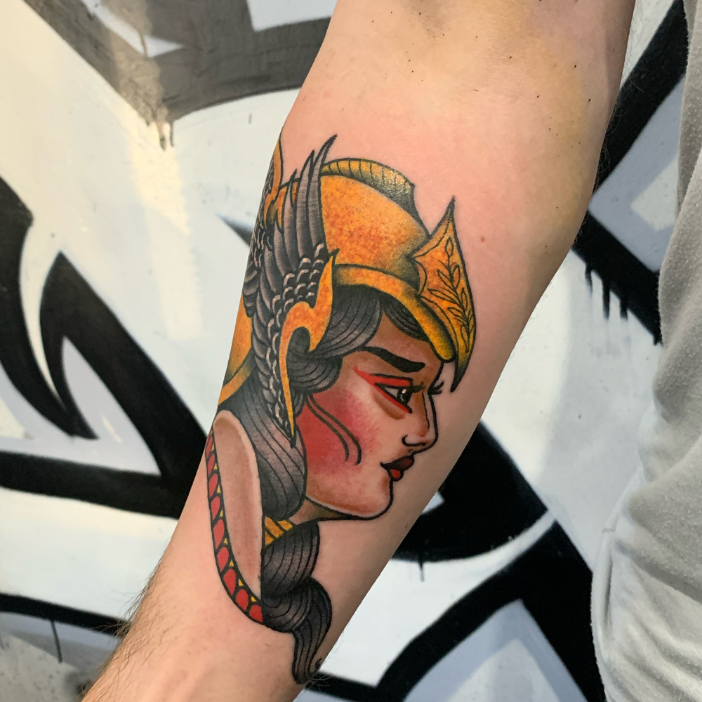 Neo Traditional Gypsy Wolf Tattoo