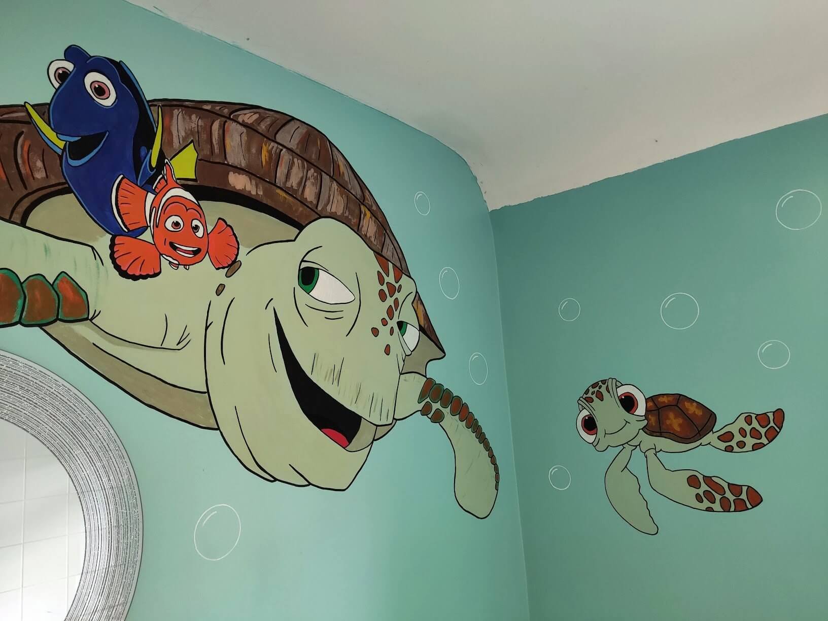 Finding Nemo Bathroom Mural by Jonjo Rowlands in Waterlooville