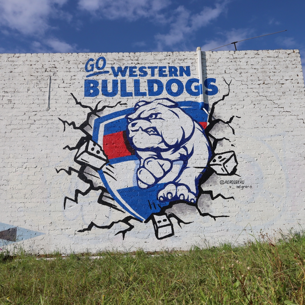 Bulldogs GF Mural by Aero in Perth