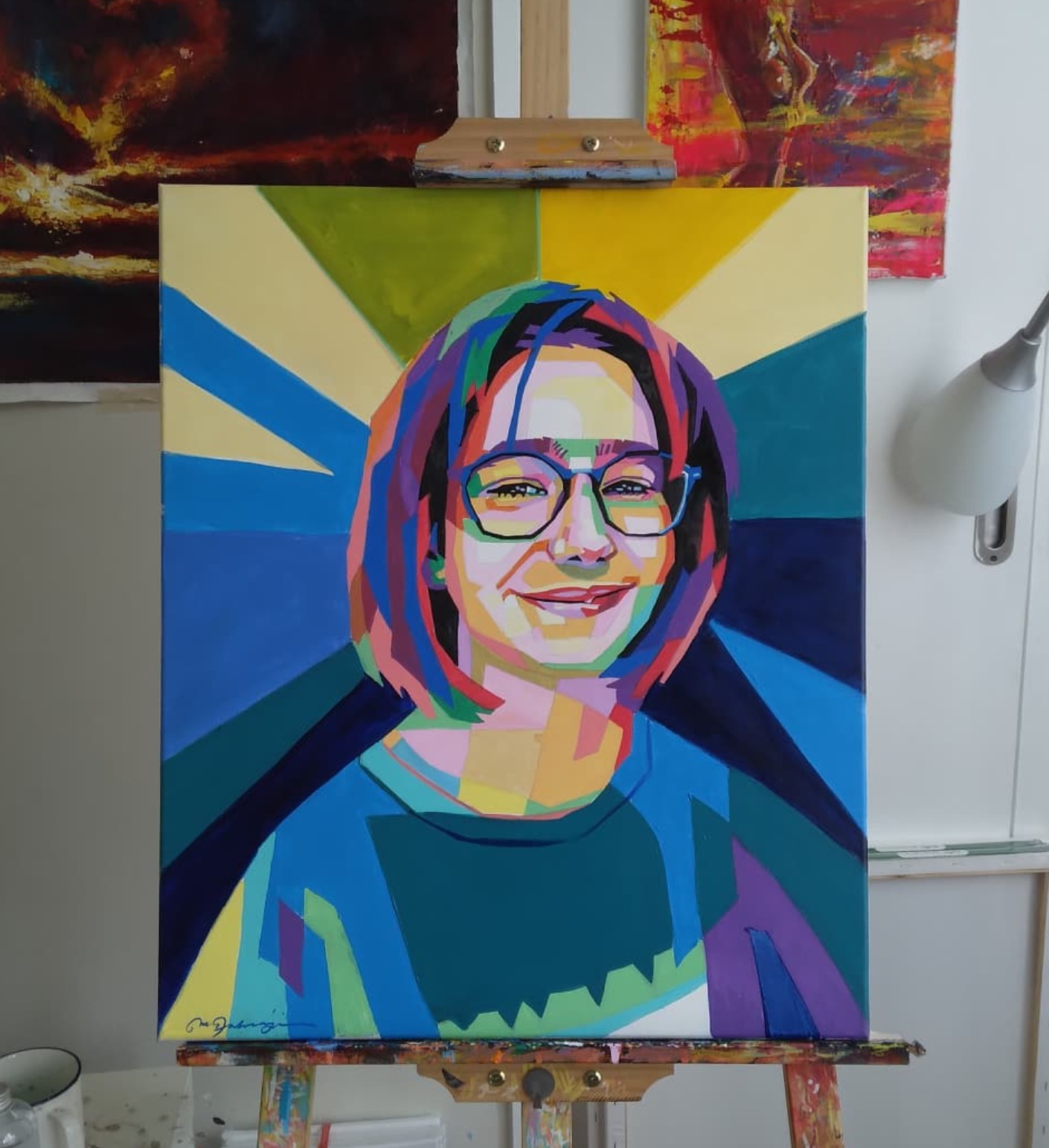 Cubist pop art portraits by Mehdi Fahraji in Bangkok