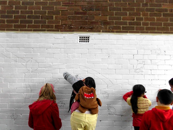 Mural creation at Regents Park Public School