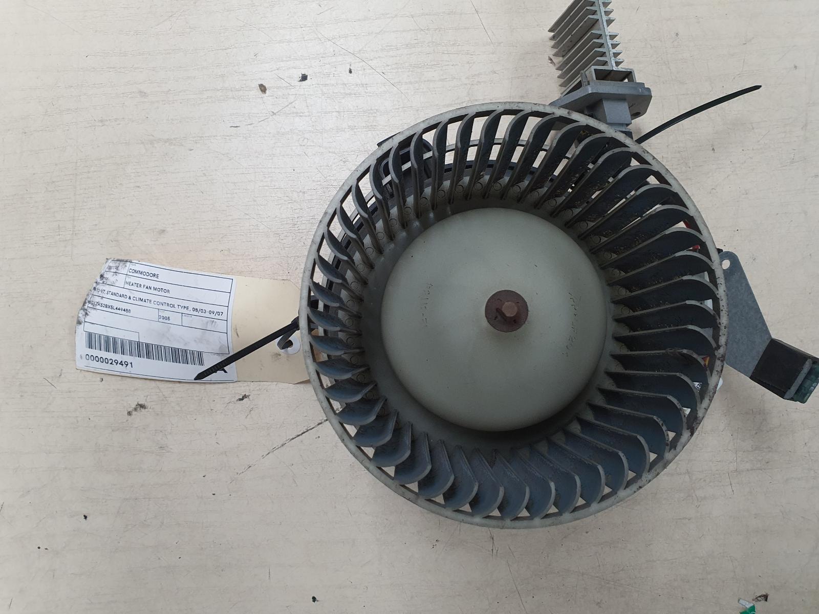 Heater Fan Motor Commodore Holden 2005