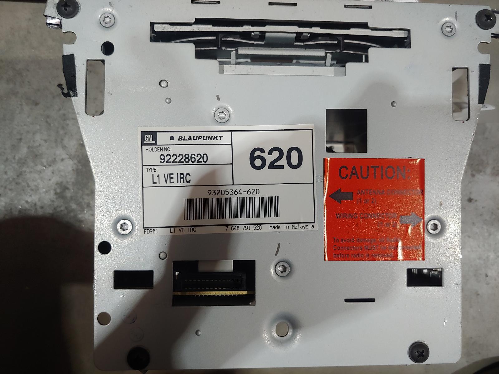 Radio/Cd/Dvd/Sat/Tv Commodore Holden 2009