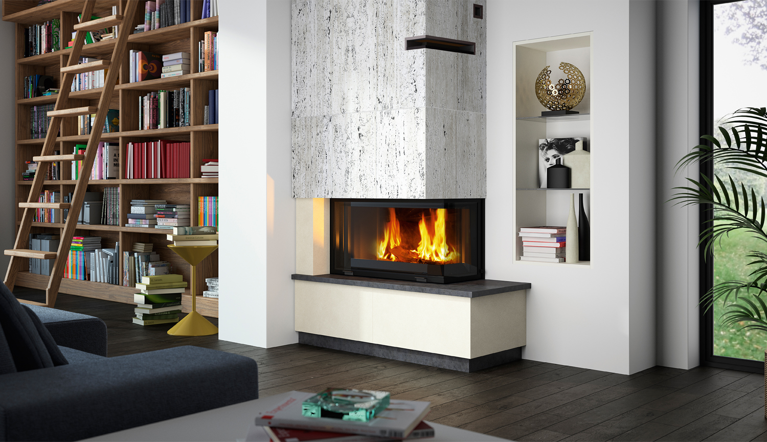 Cheminees Philippe: a fireplace with the best of both heating worlds