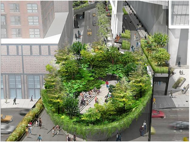 Plant-filled amphitheatre planned for High Line - Project | ODS