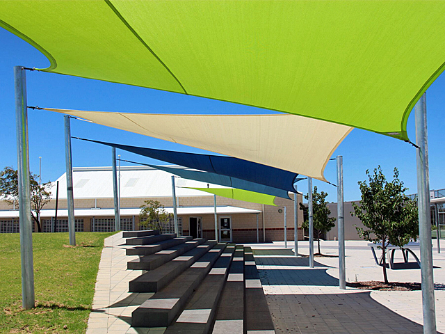 Recycling Shade Sails with Rainbow Shade - Product | ODS