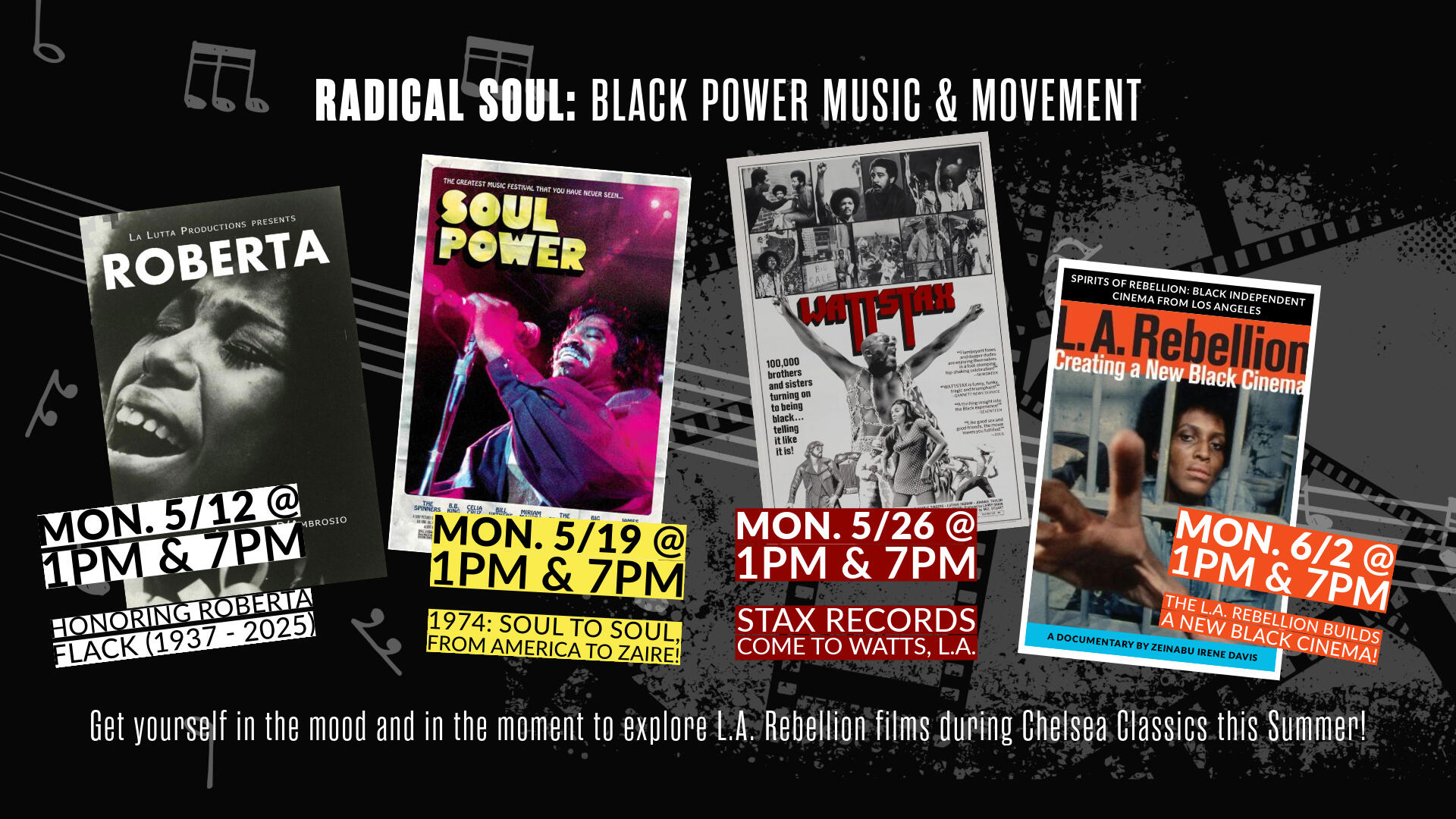 Mon. 5/26 @ 1PM & 7PM