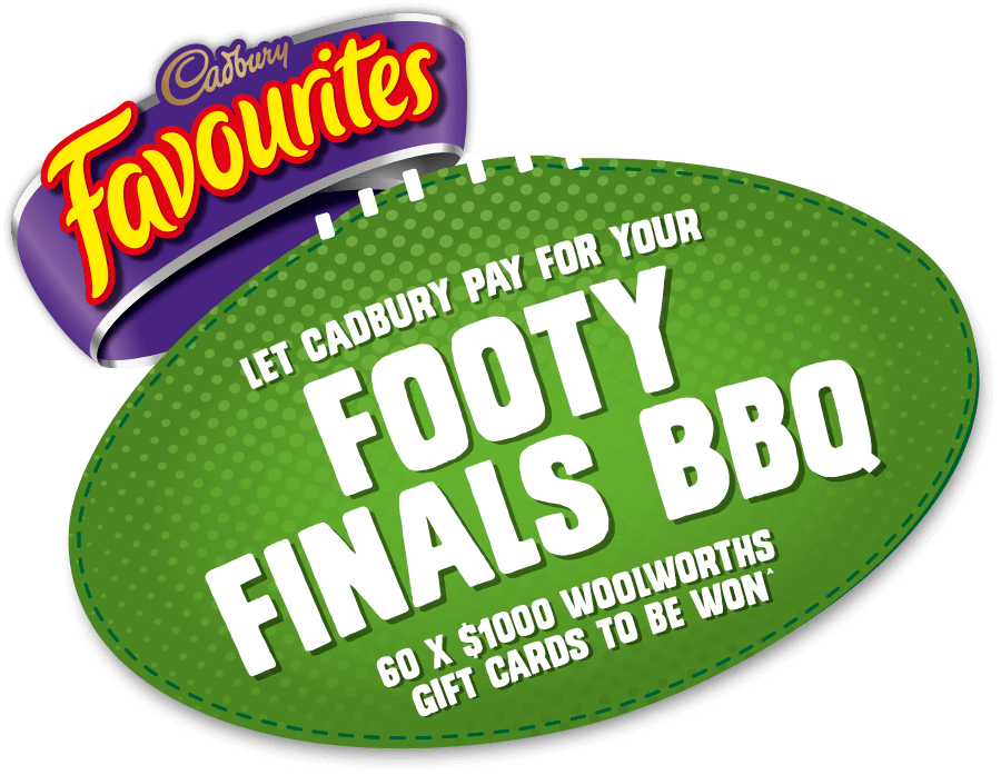 Cadbury Favourites Woolworths Footy Finals BBQ (60 x $1000 giftcards ...