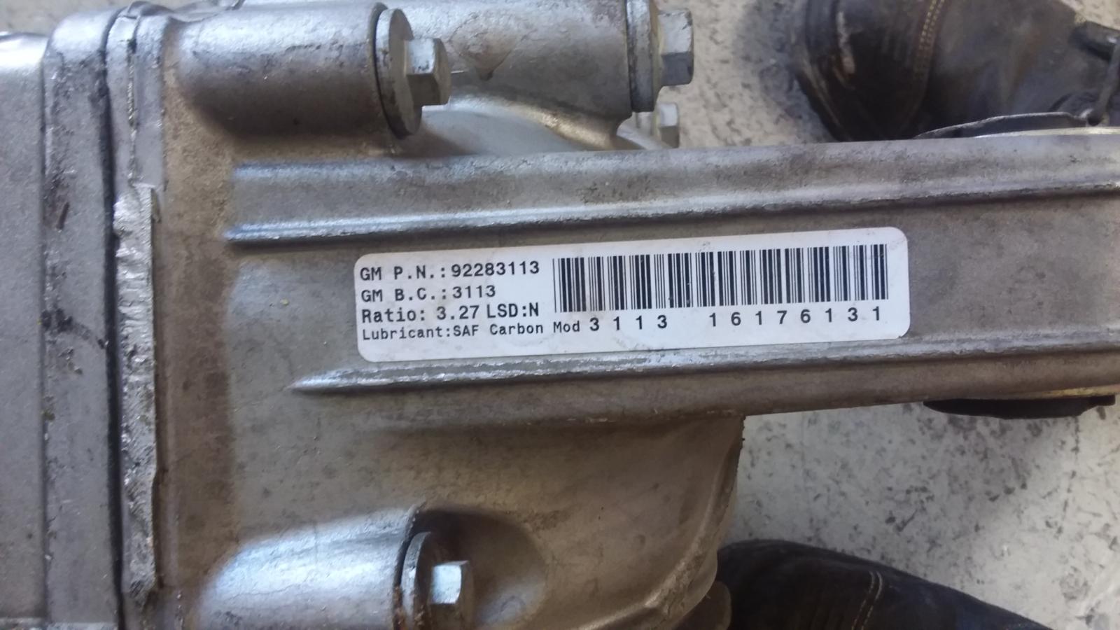 Rear Diff Assembly Commodore Holden 2016