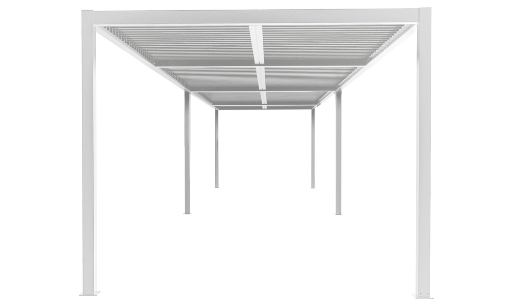 Container Door Ltd | Aluminium Pergola 7.7m x 2.9m - Matte White #61