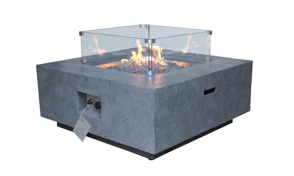 Container Door Ltd | Montecito Outdoor Concrete Gas Fire Pit