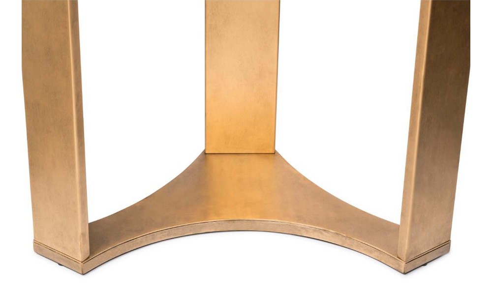 Container Door Ltd | Half Moon French Brass and Black Hallway Table